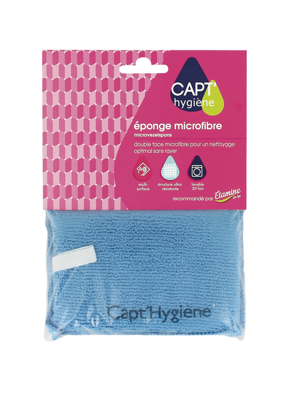Eponge microfibre multi usages Capt' Hygiène Herboristerie de Paris